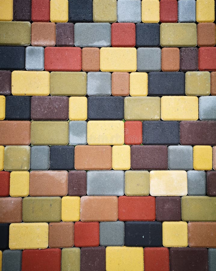 Color Brick Wall Floor Texture Abstract Background Stock Image - Image ...