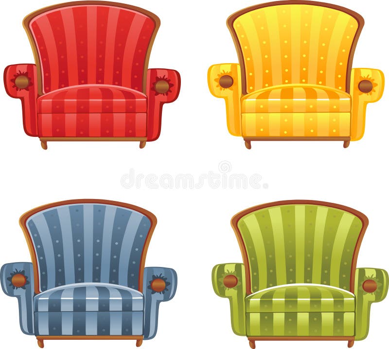 Color bright armchair stock illustration. Illustration of clear - 22563153