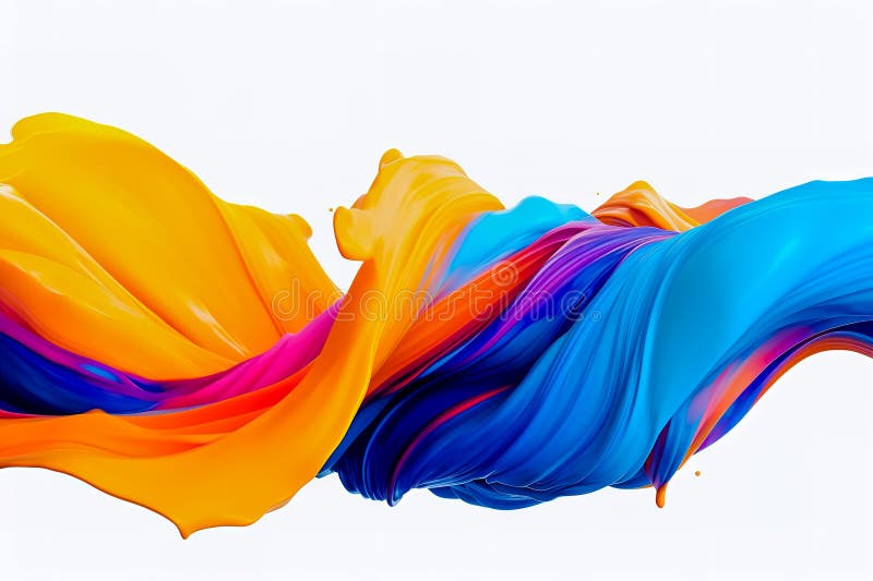 Color Brushstroke Oil or Acrylic Paint Design Element. Generative AI ...