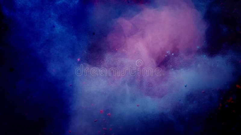 Color Burst of Blue and Red Powder. Slow Motion Stock Video - Video of ...