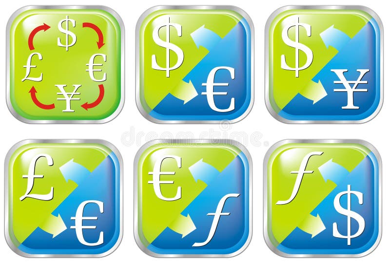 Color Button of Currency Exchange Stock Vector - Illustration of ...