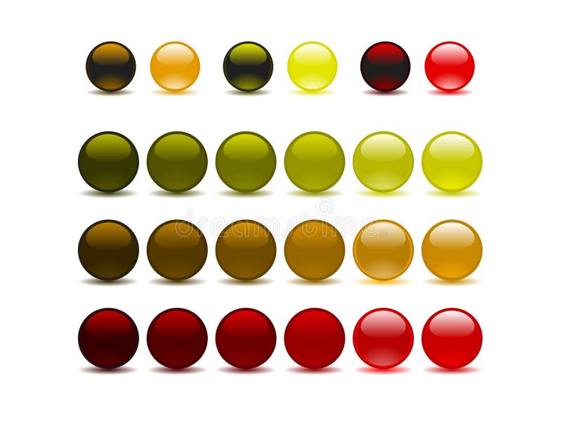 Yellow High-detailed Modern Web Buttons. Stock Vector - Illustration of ...