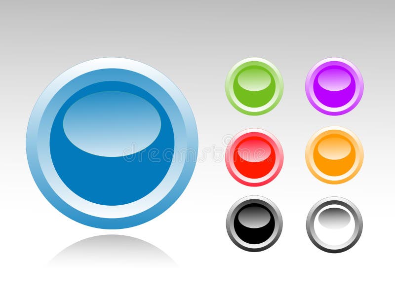Color buttons stock vector. Illustration of graphic, button - 5453746