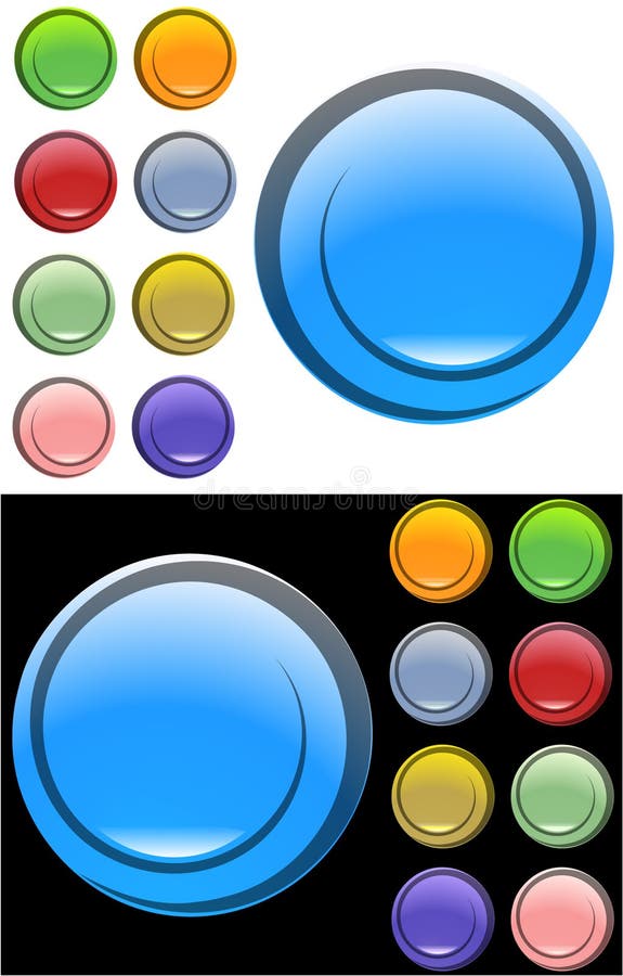 Color buttons stock illustration. Illustration of metal - 8384809
