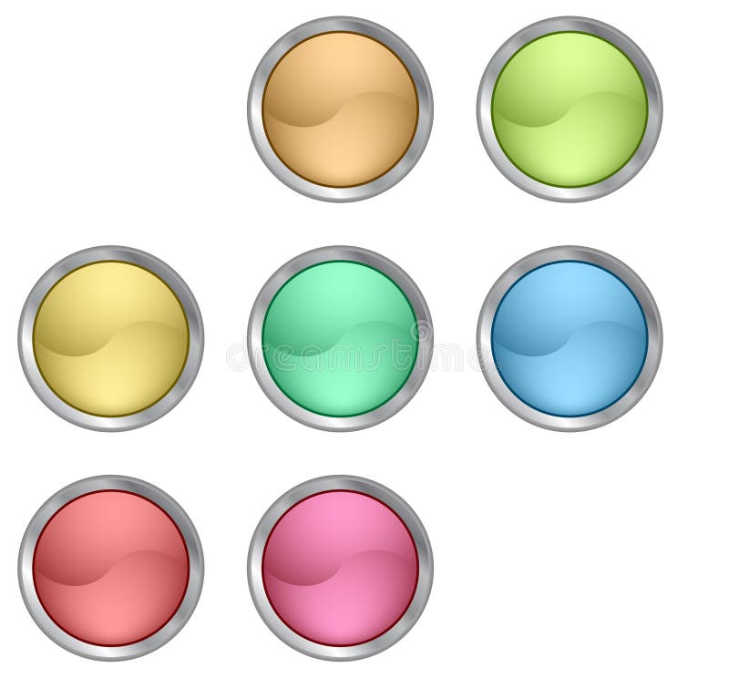 Color buttons stock vector. Illustration of painting, button - 9808768