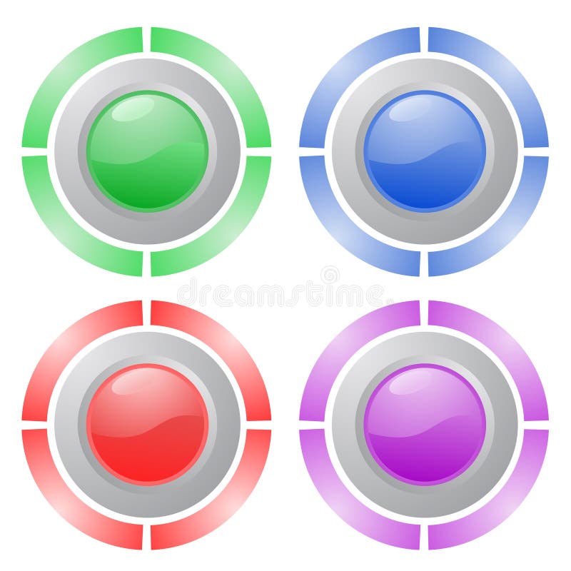 Web colorful buttons stock vector. Illustration of colors - 18395289