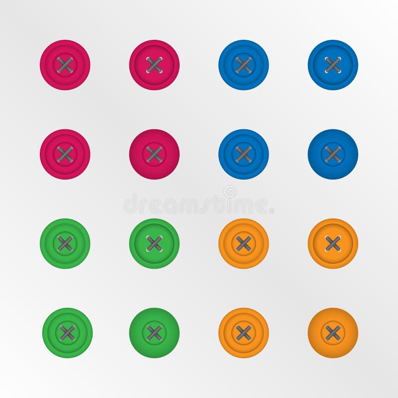 Color buttons isolated. stock vector. Illustration of green - 84873684