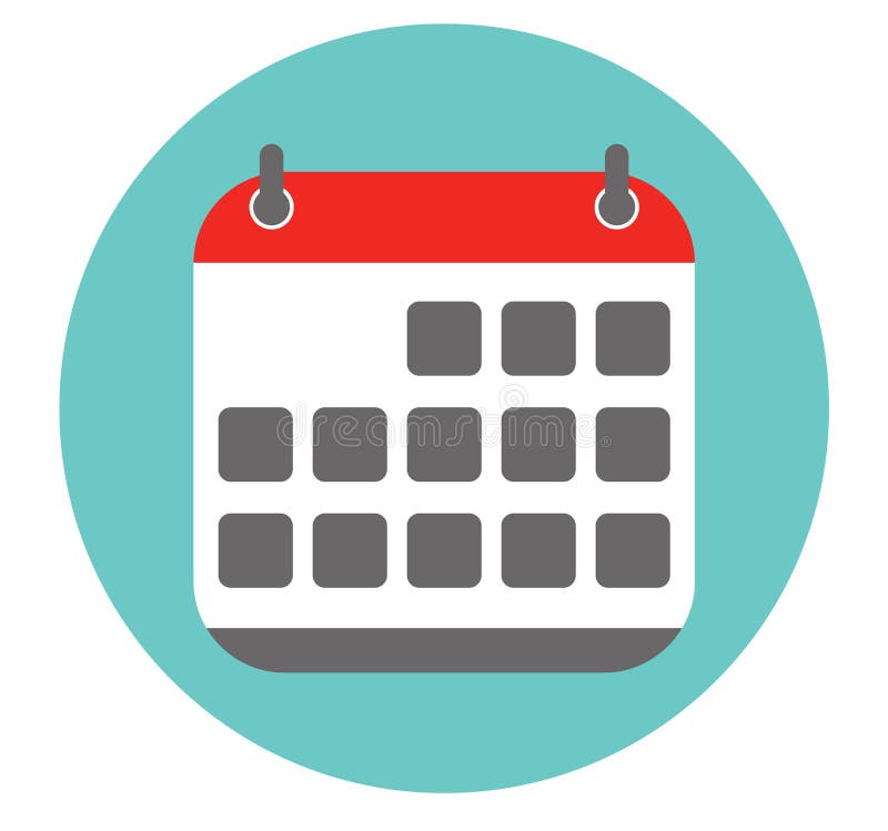 2 Color Calendar Concept Line Vector Icon. Isolated Two Colored ...