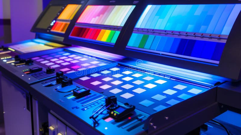 Color Calibration System with Control Panel Stock Image - Image of post ...