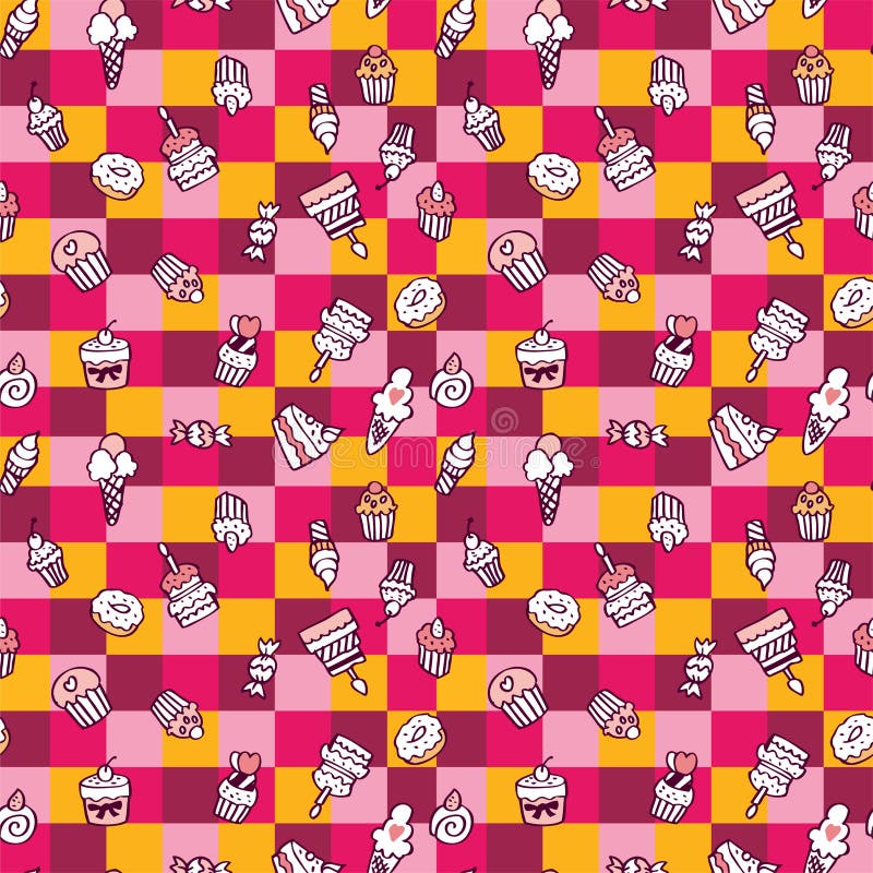 Seamless candy pattern stock vector. Illustration of delicious - 18279746