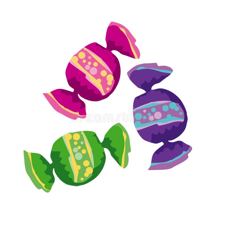Color candy stock vector. Illustration of confectionery - 64727453