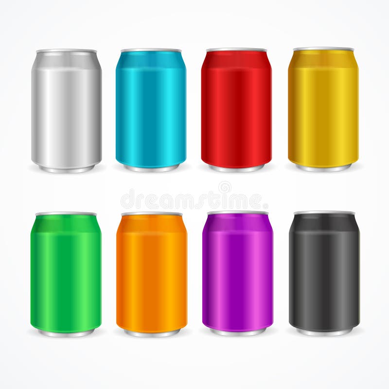 Color Cans Set. Vector stock vector. Illustration of purple - 71109601
