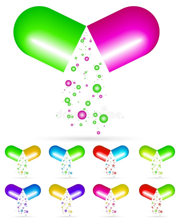 Color capsule stock vector. Illustration of medicine - 17789116