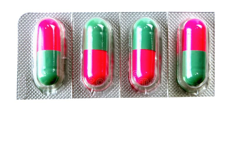 The Color Capsules are Packaged on a White Background Stock Image ...