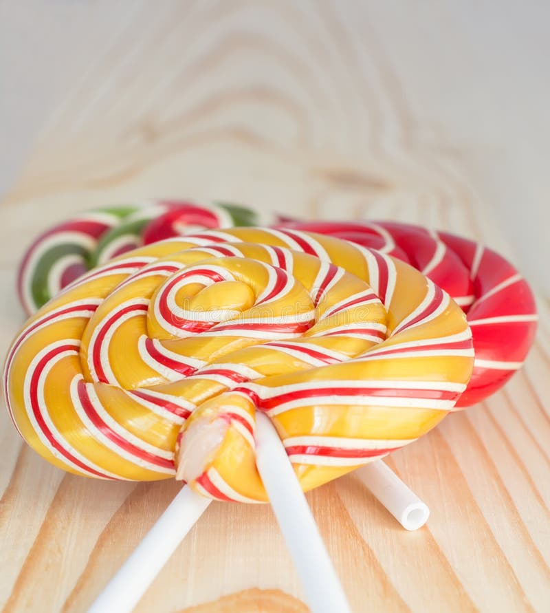 Color Caramel Sones, Candy and Spiral Lollipop. Candy Background Stock ...