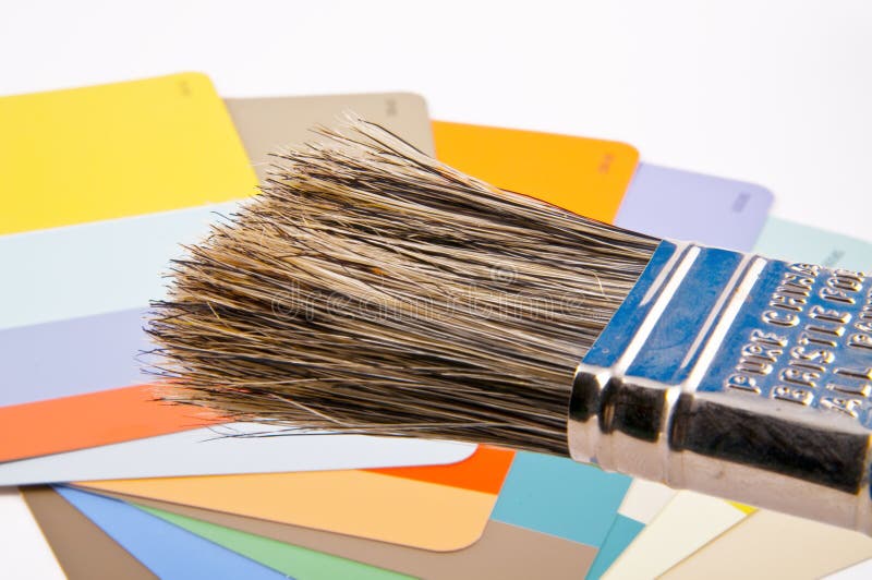 Color card stock photo. Image of close, paint, brush - 13064796