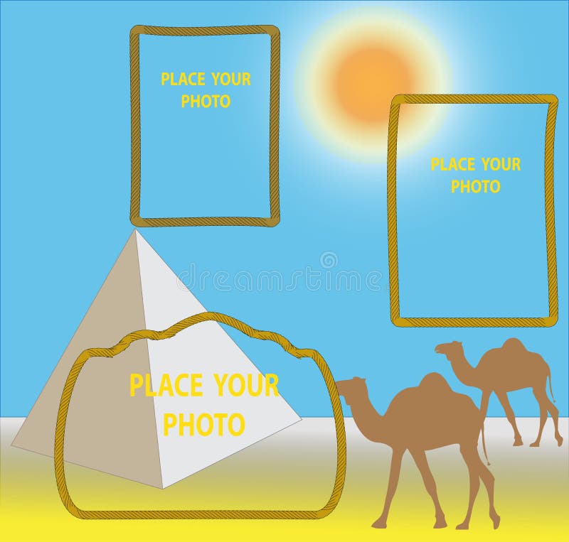 Color Card with a Framework for Photos Stock Vector - Illustration of ...