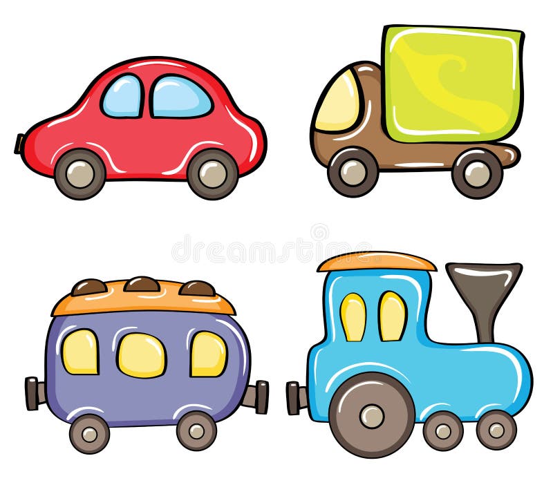 Set of cartoon cars stock vector. Illustration of shipping - 20744694
