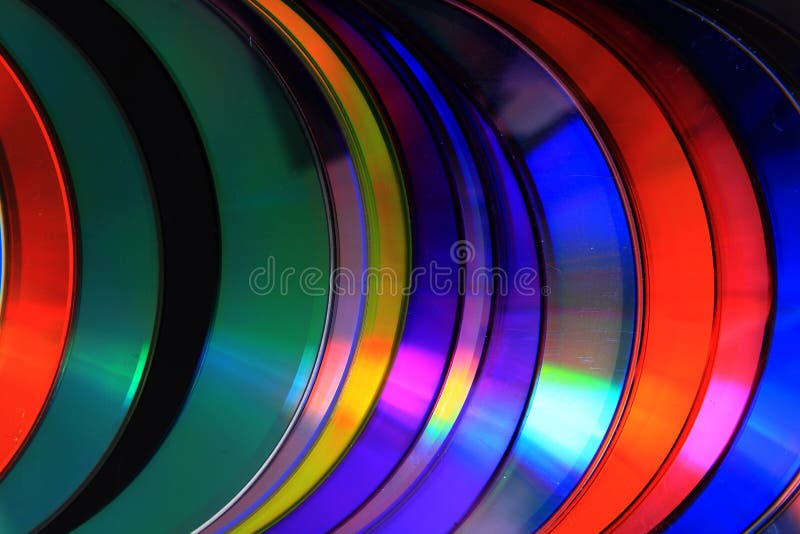 Color DVD and CD (data) stock image. Image of storage - 38577173