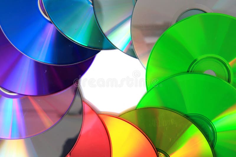 Color CD and DVD stock photo. Image of music, color, copy - 40090366