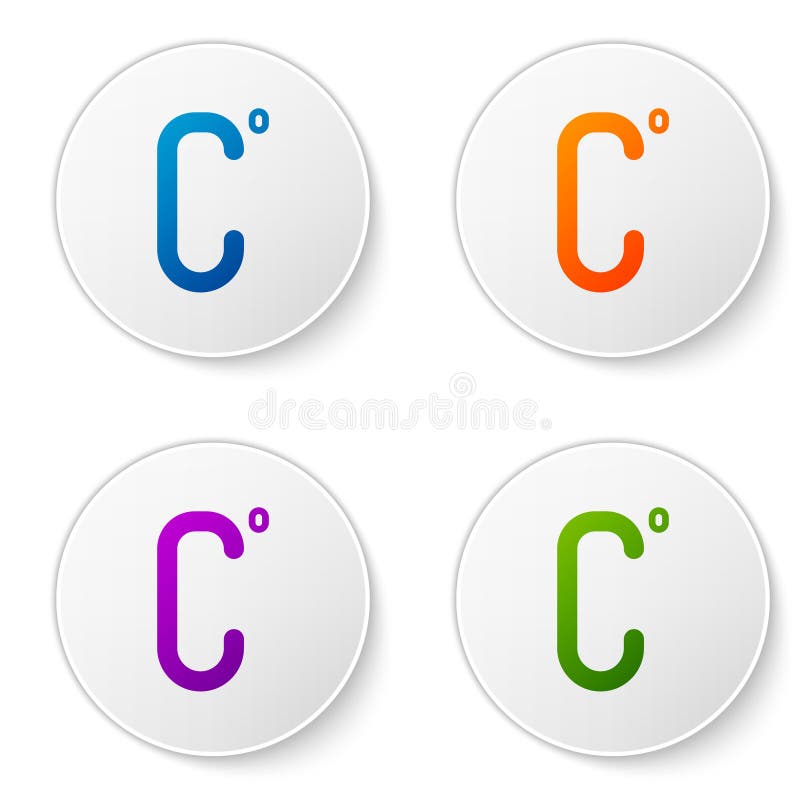 Color Celsius Icon Isolated on White Background. Abstract Banner with ...