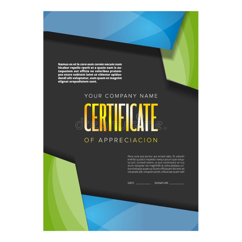 Color certificate design stock vector. Illustration of coupon - 69928615