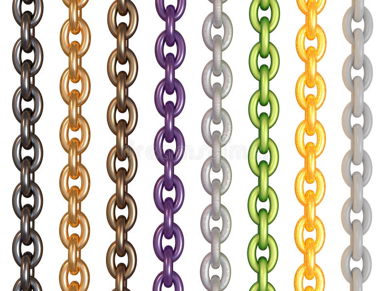 Color chain stock illustration. Illustration of design - 7371375