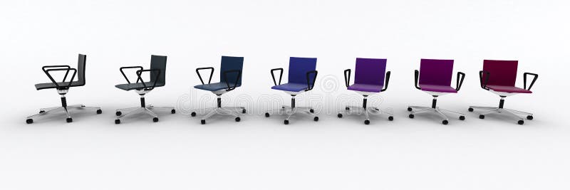Color chairs stock illustration. Illustration of executive - 12317467