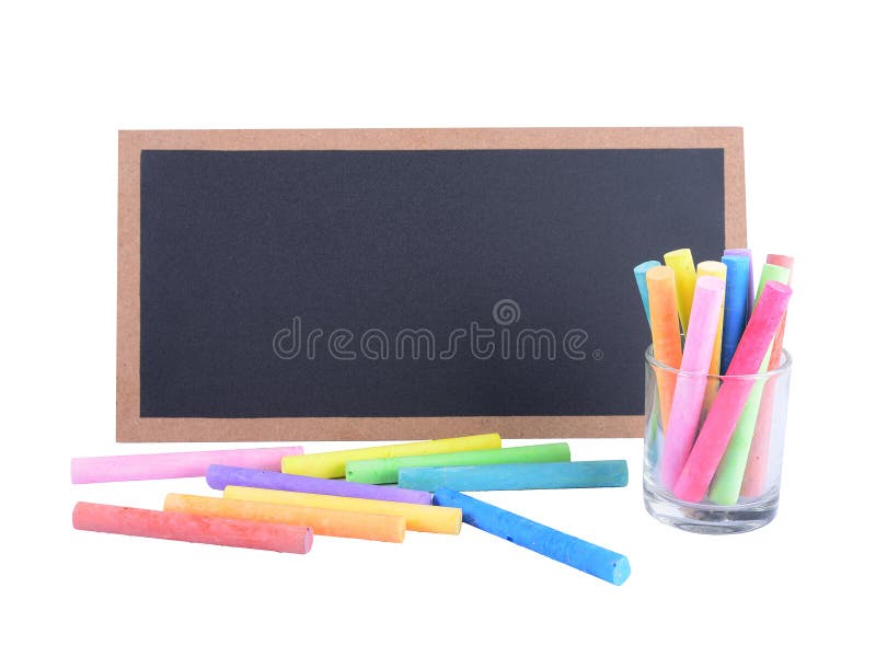 Blackboard With Color Chalk Stock Image - Image of classroom, concept ...