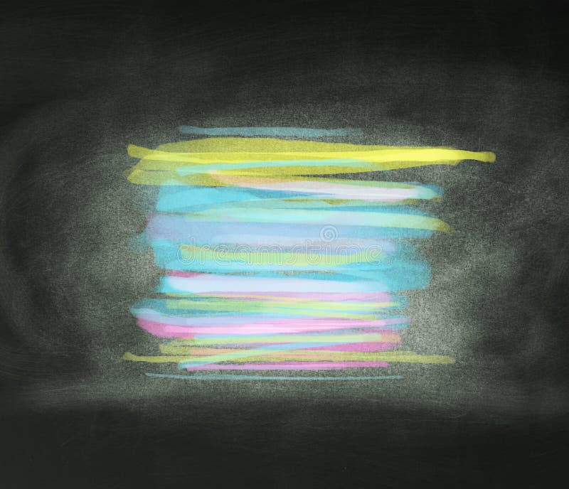 Color Chalk Drawing Background on Board Stock Illustration ...
