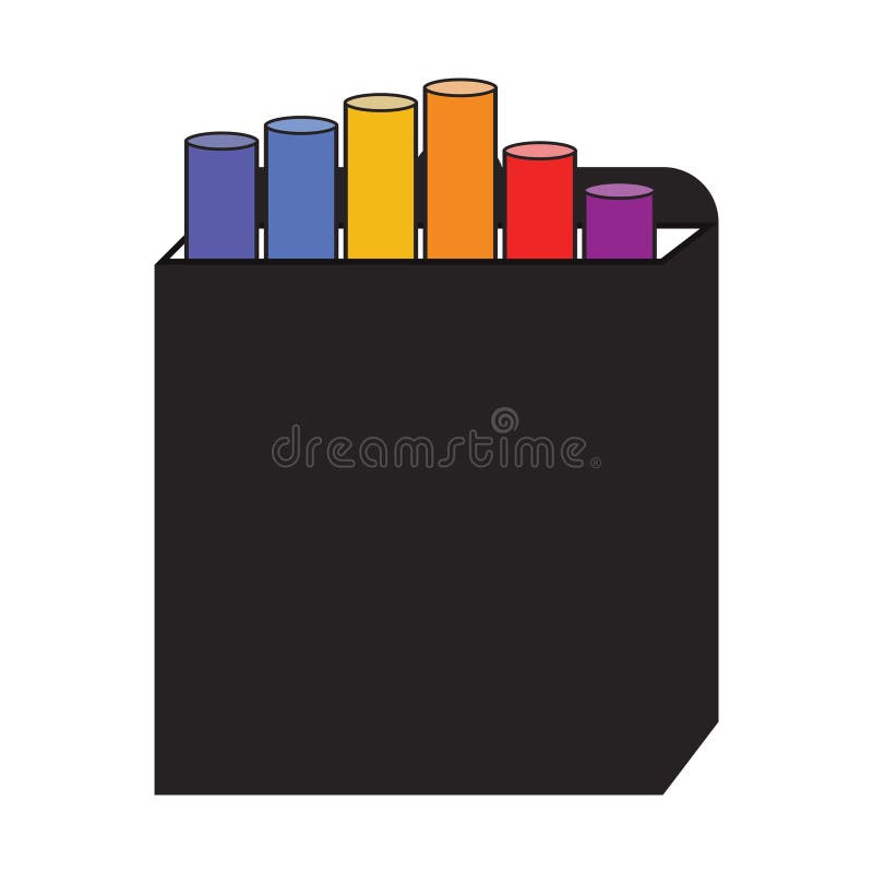 Color chalk icon stock vector. Illustration of chalk - 271363641