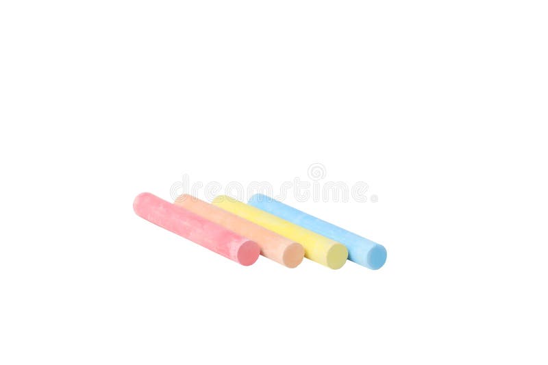 Color Chalk Isolated on White Background, PNG Stock Image - Image of ...
