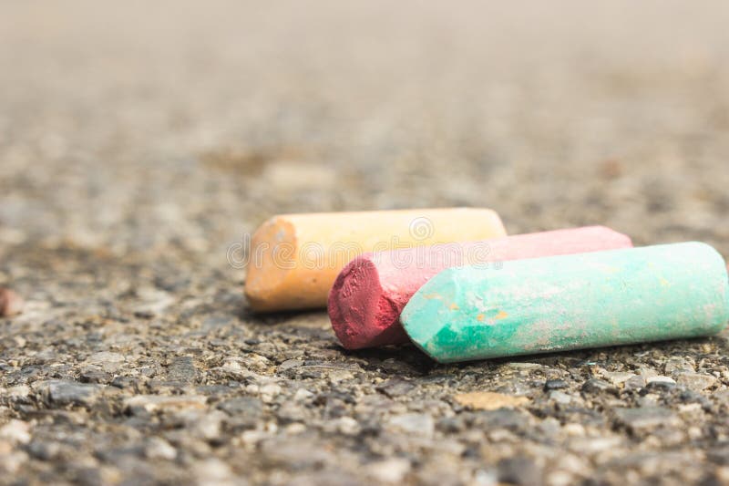 Color chalk is placed stock photo. Image of education - 286431476