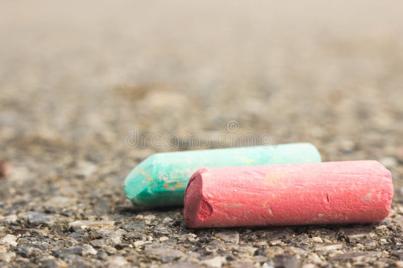 Color chalk is placed stock photo. Image of street, artistic - 286431484