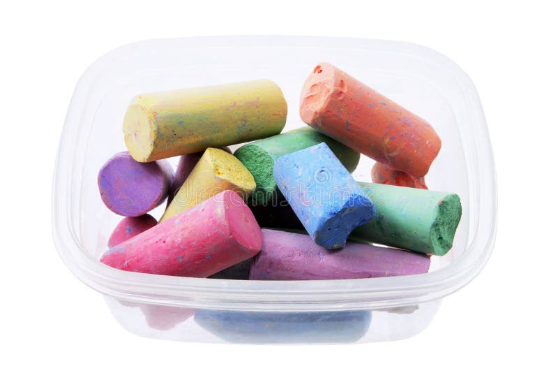 Color Chalks in Box stock image. Image of draw, shot - 22720971