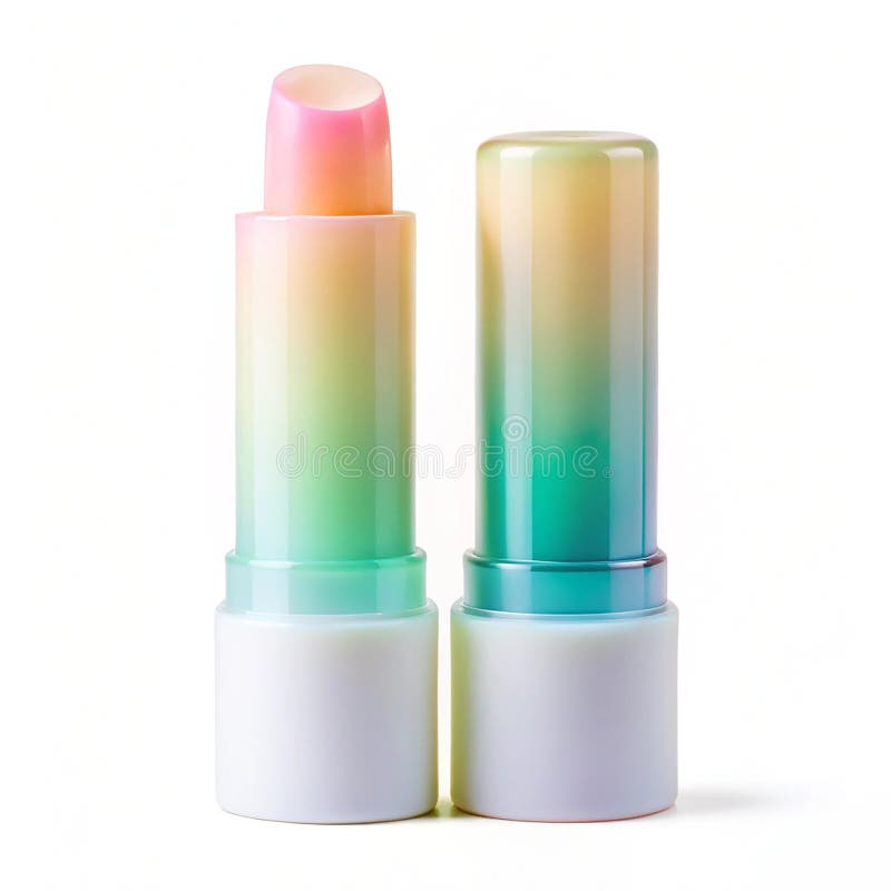 Color Changing Lip Balm on White Background Stock Illustration ...