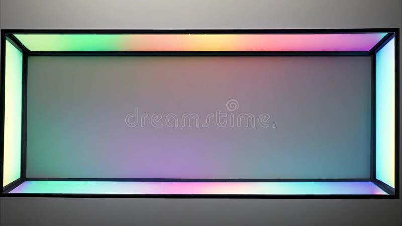 Color Changing Rectangular Horizontal Frame Gray Background Stock ...