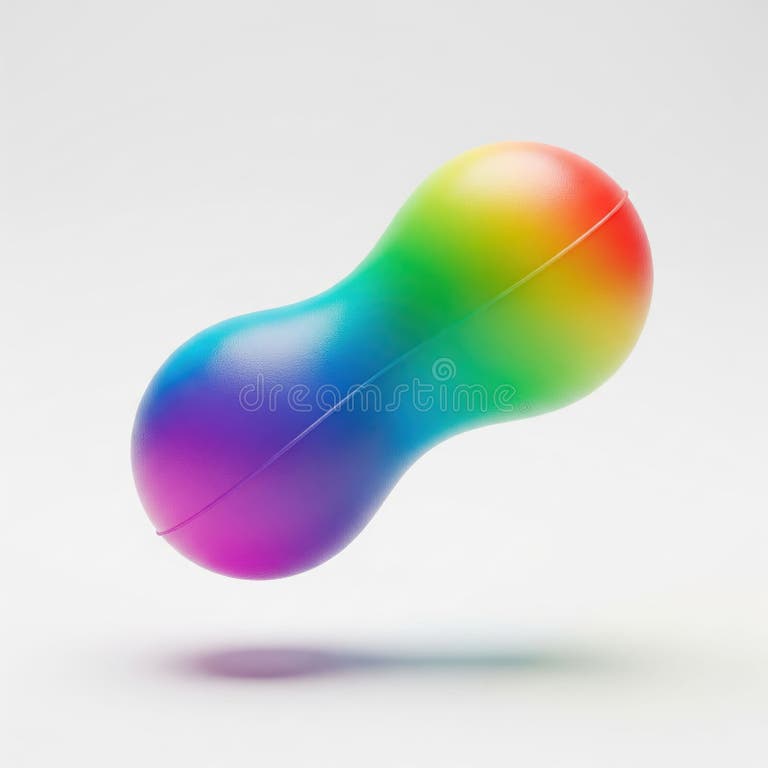 Color-changing Squishy Stress Ball, Floating in Mid Air Horizontally ...