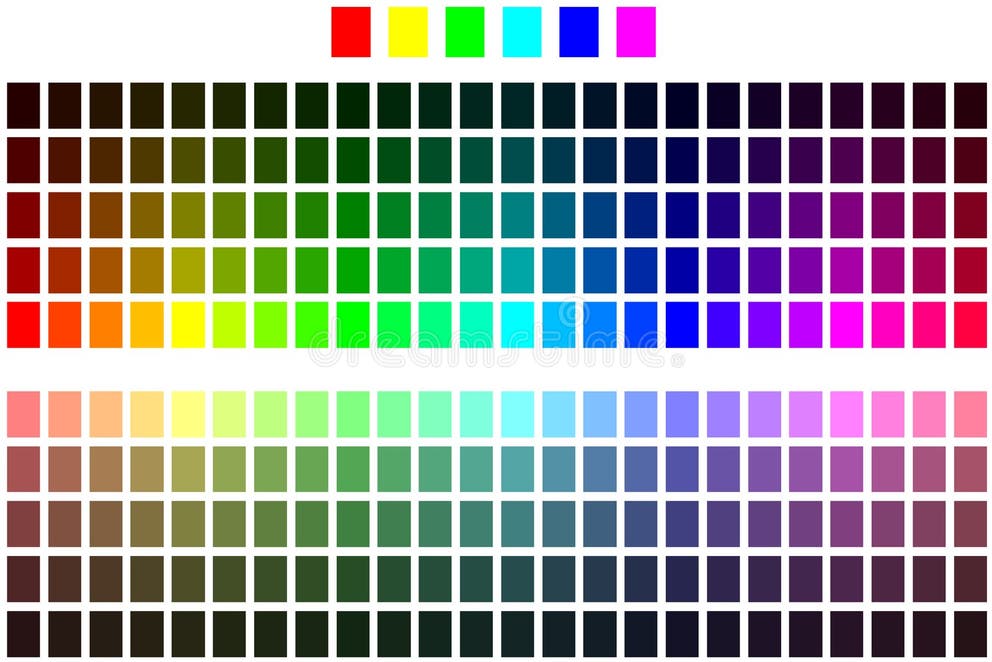 Color Chart stock vector. Illustration of contrast, saturation - 12167441
