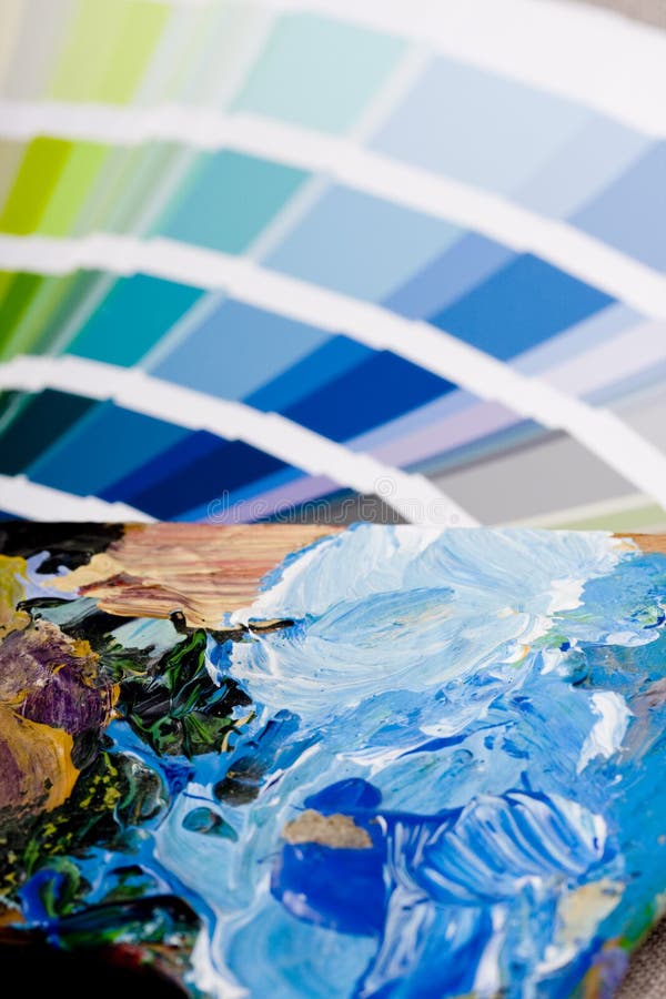 Color Chart and Artistic Paint Stock Photo - Image of paint, choice ...