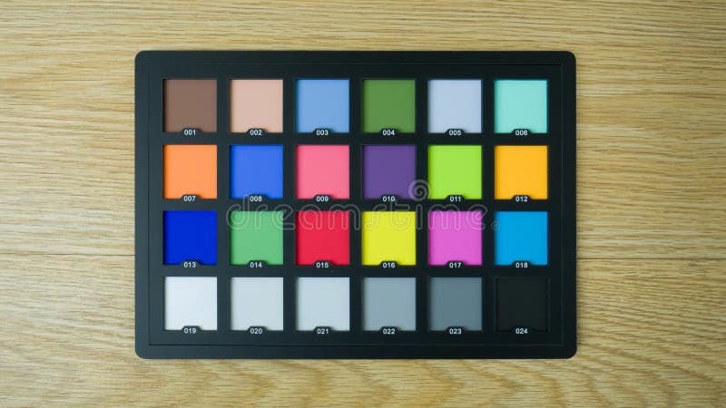 The Color Chart Board for Calibration White Balance Camera Stock Image ...