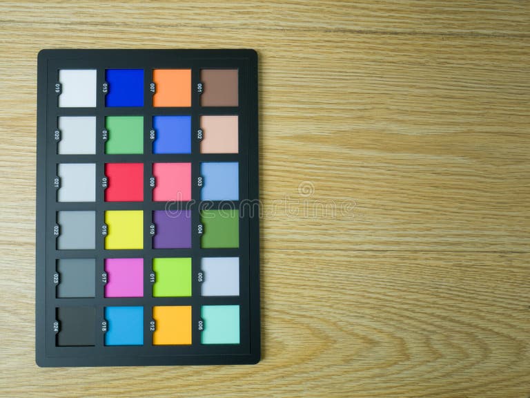 The Color Chart Board for Calibration White Balance Camera Stock Photo ...