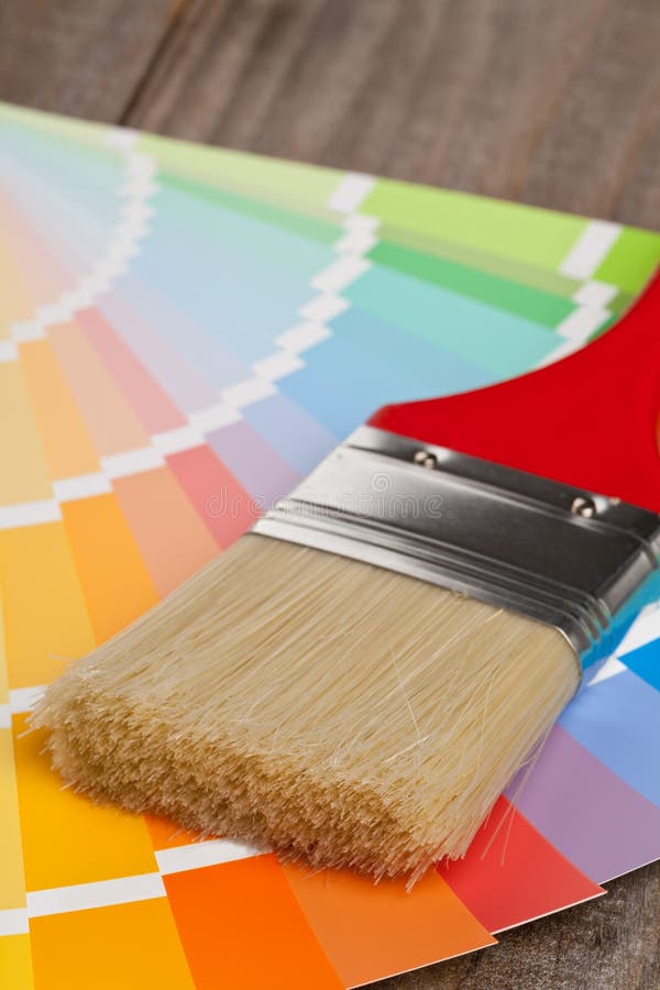 Color Chart Guide with Brush Stock Image - Image of collection, chart ...