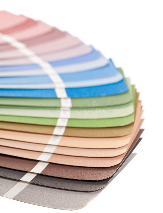 Color Chart Guide with Brush and Paint Roller Stock Image - Image of ...