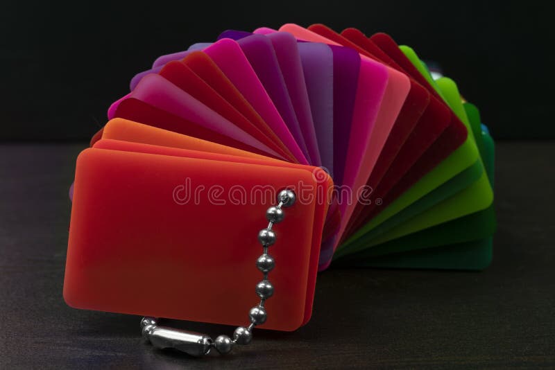 Color Chart of Plexi Glass Pieces Stock Photo - Image of architectural ...