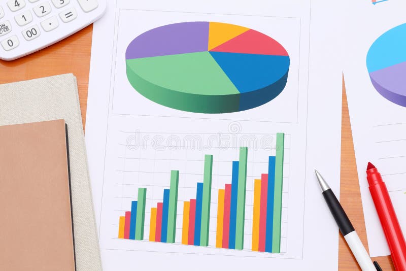 Color Chart Printed Documents Stock Photo - Image of budget, diagram ...