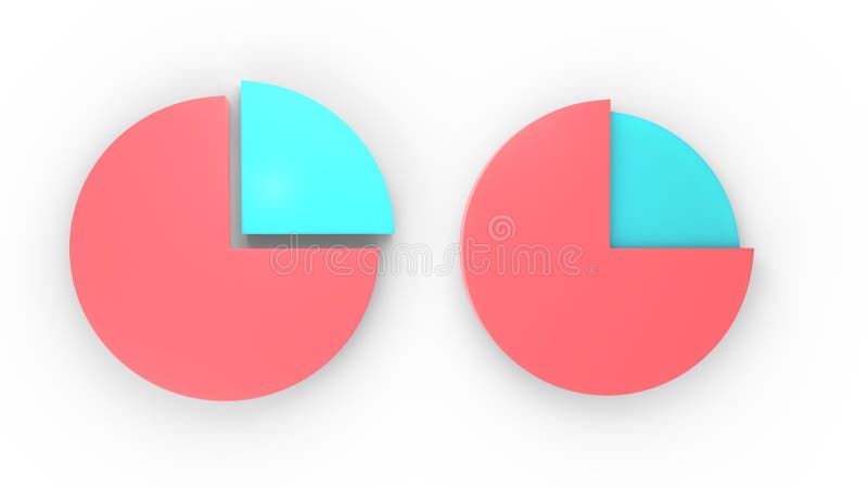 Color Chart with Quarter Section 3d Illustration Stock Illustration ...