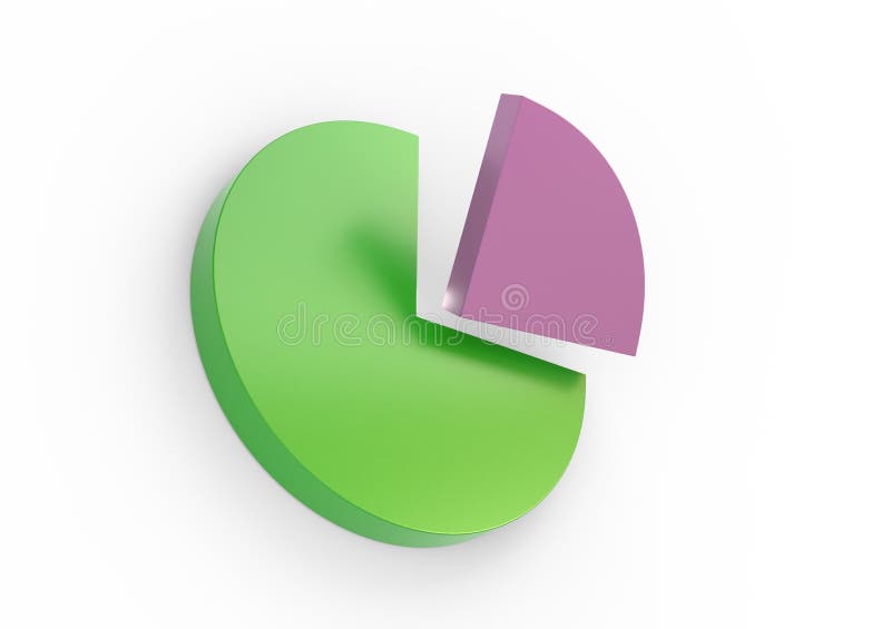 Color Chart with Quarter Section 3d Illustration Stock Illustration ...
