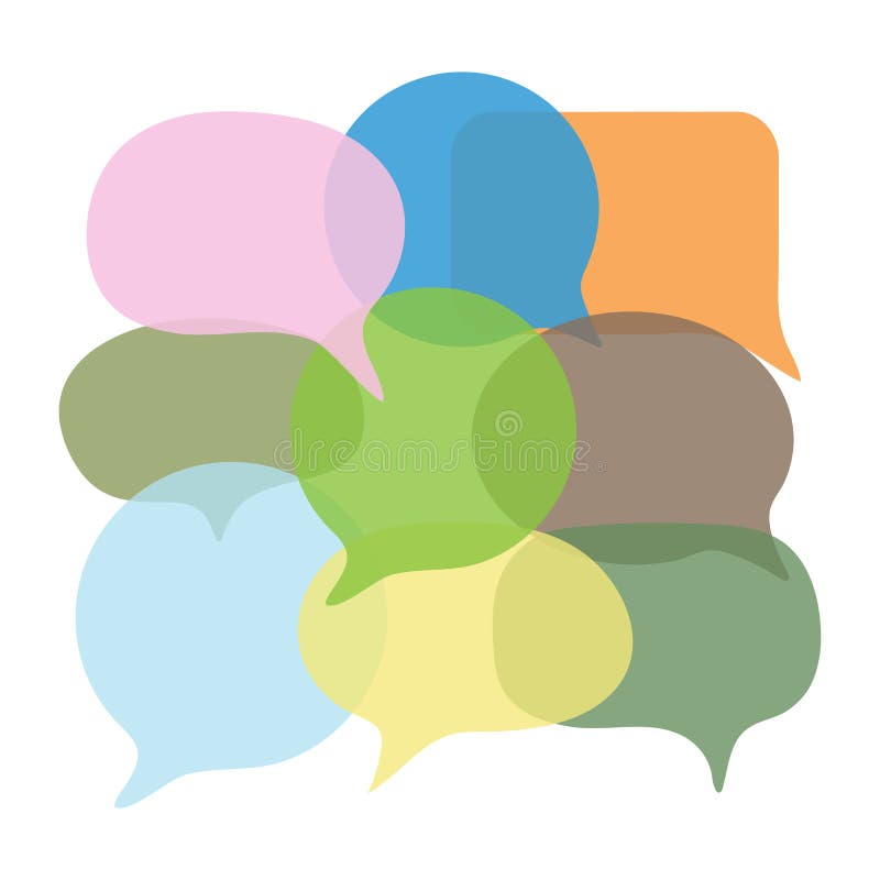 Color chat message set. stock vector. Illustration of communicate ...