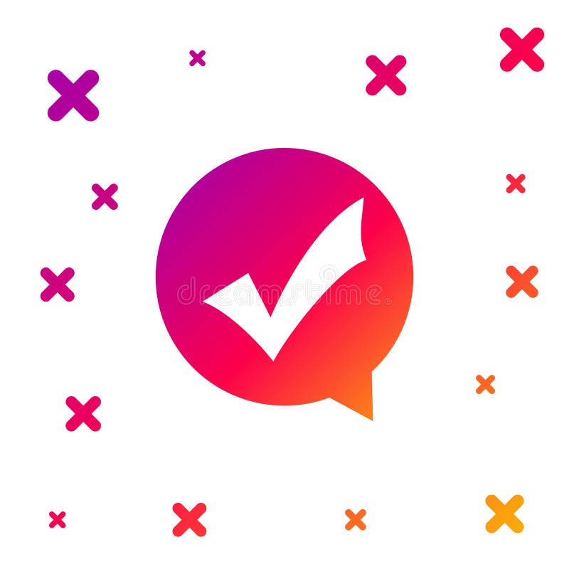 Color Check Mark in a Box Line Icon Isolated Seamless Pattern on White ...